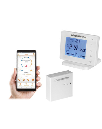Computherm E400RF Wi-Fi okos termosztát vezeték nélküli, érintőgombos vezérlővel - Wifis ...