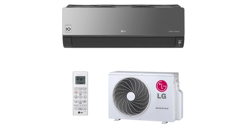 LG AC12BK ART COOL Mirror oldalfali split klíma csomag 3,5 kW ...